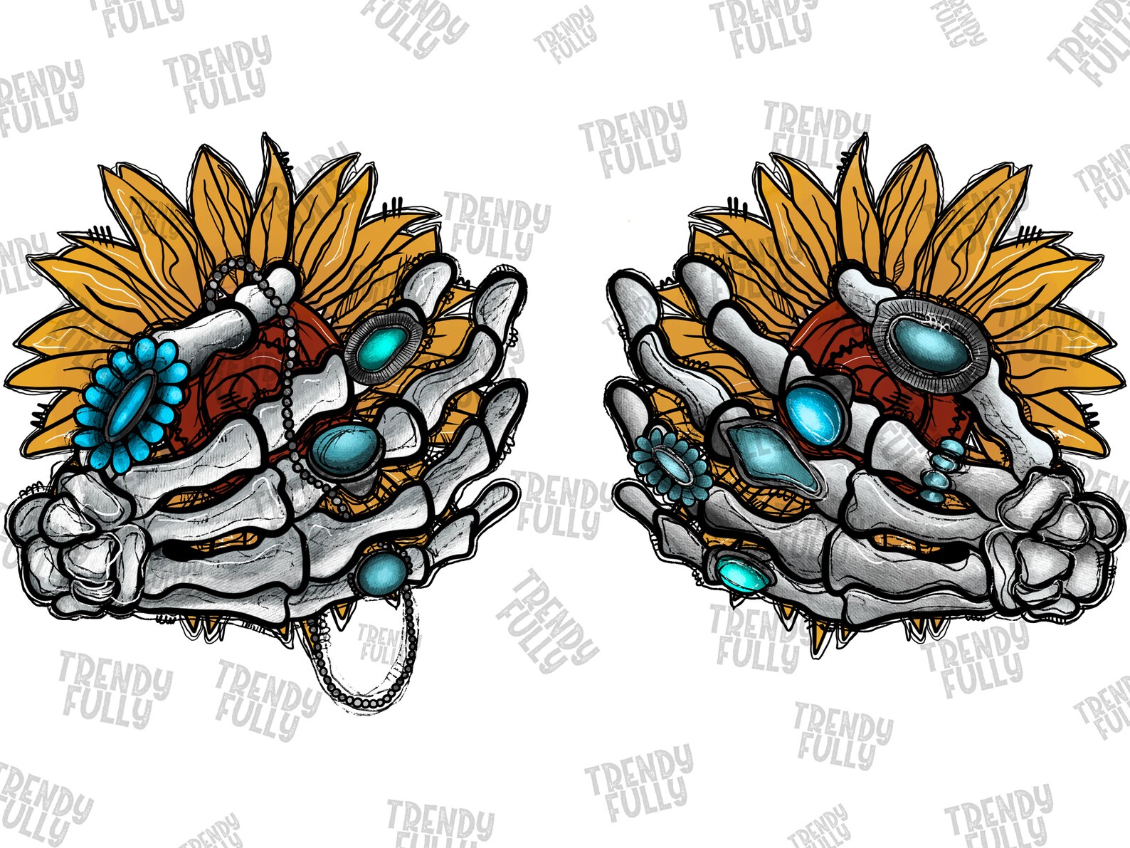 Skeleton Hand Sunflower Png Sunflower Png Skeleton Hand Png - Etsy