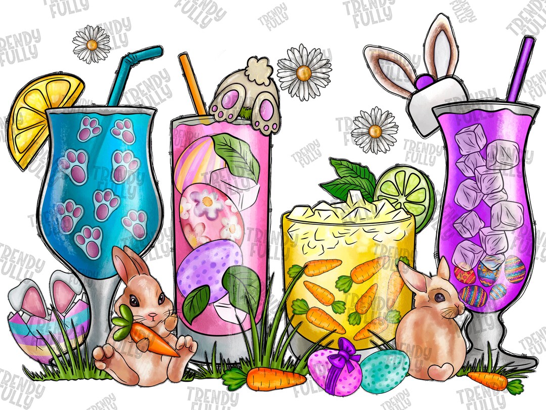 Easter Day Drinks Png Sublimation Design Download, Easter Png, Png ...