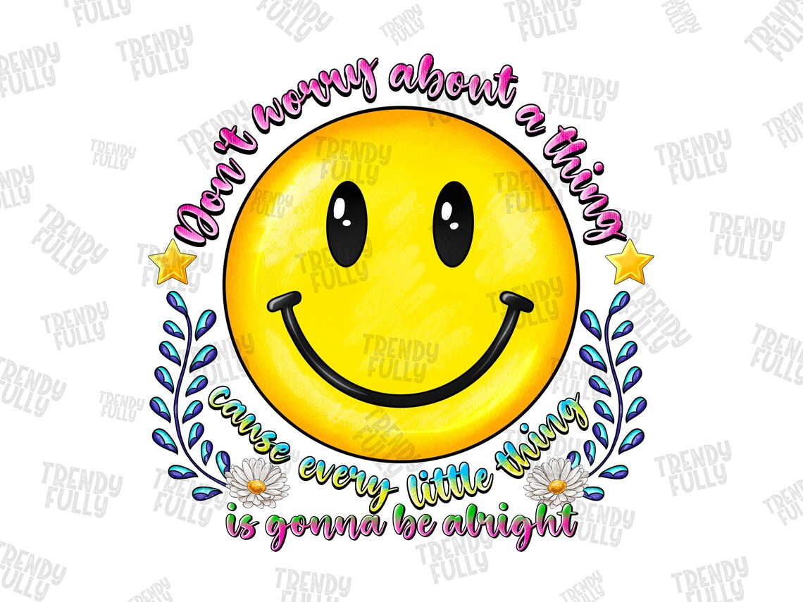 Distressed Retro Smiley Face PNG Retro PNG Daisy Png Boho Sublimation ...