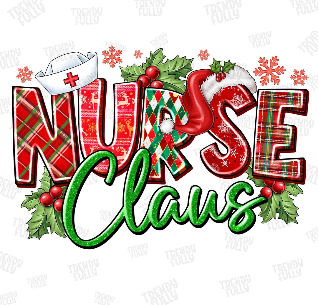 Nurse Claus Png, Retro Nurse Png, Merry Christmas Sublimation,gift for ...