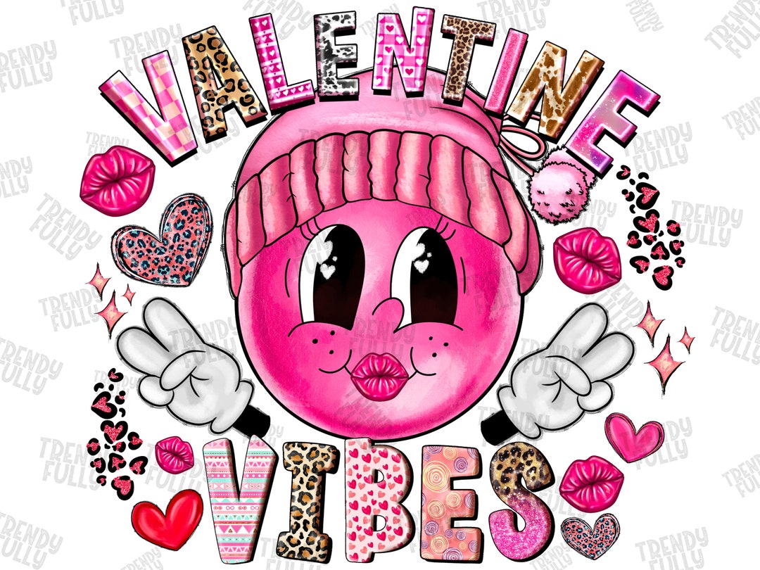 Valentine Vibes Smiley Face Png, Happy Valentine's Day Png, Xoxo Png ...