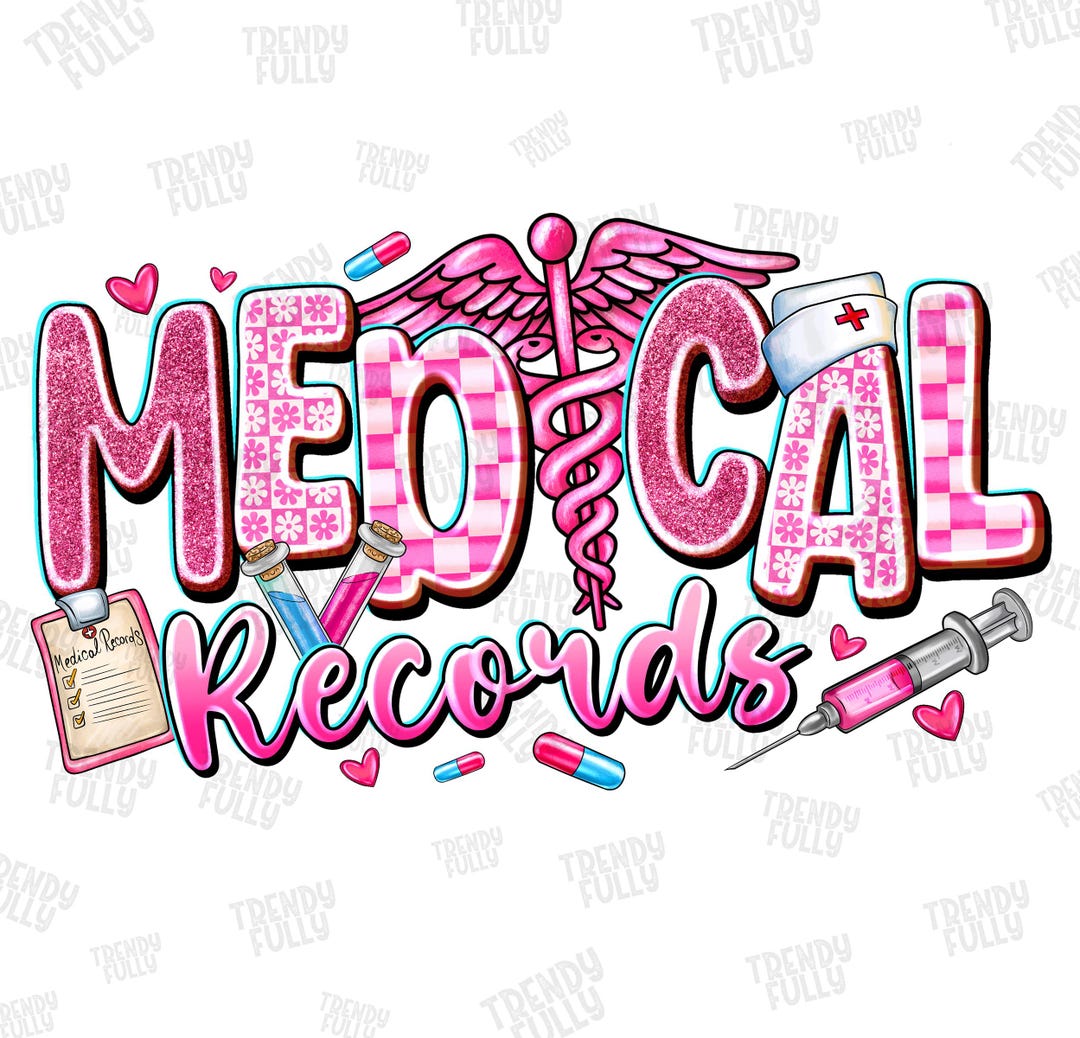 Medical Records Png Sublimation Design,medical Records Design,nurse ...