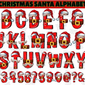 Christmas Doodle Alphabet Bundle,christmas Alphabet Png,christmas Png ...