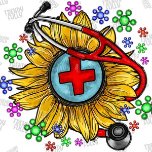 Sunflower Stethoscope PNG, Hero Png, Western, Nurse Png, Stethoscope ...