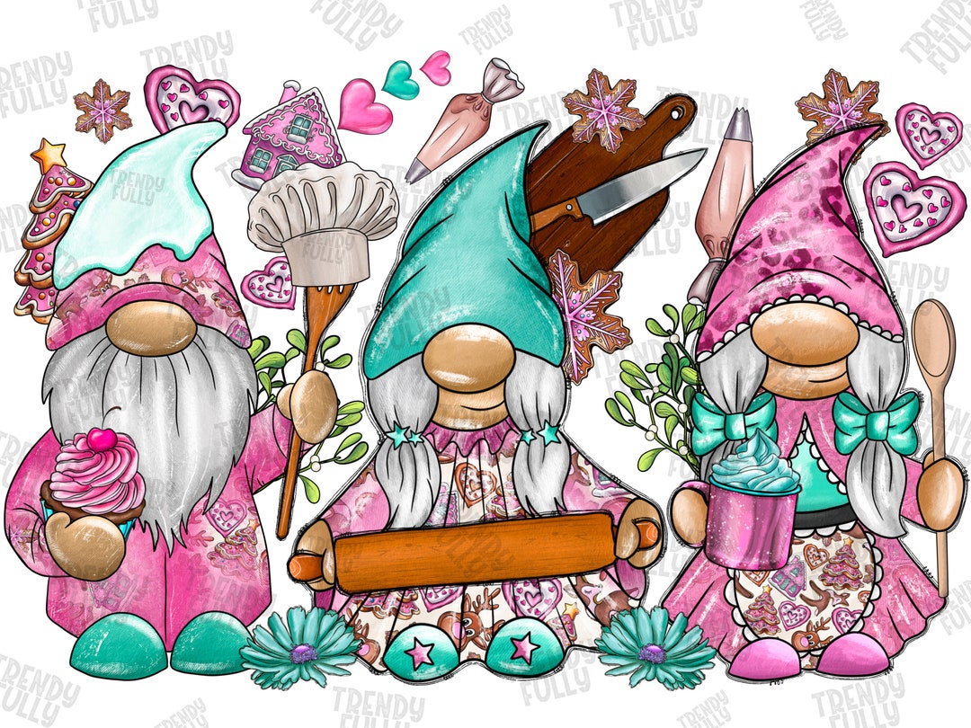 Kitchen Pink Christmas Gnome Pngchristmas Gnomekitchen - Etsy