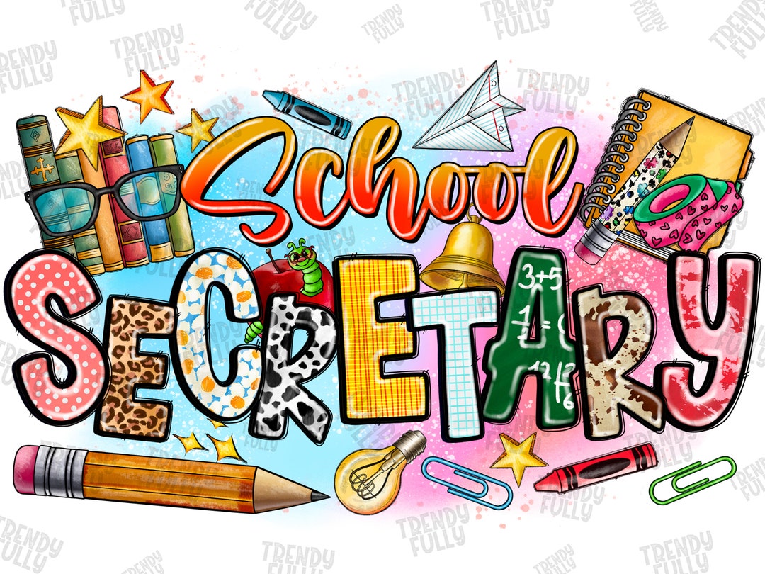 School Secretary Png Sublimation Design Download, Office Team Png ...