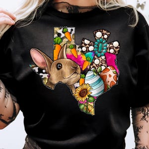 Easter Texas Png, Happy Easter PNG, Texas Map, Cross Png, Rabbit PNG ...