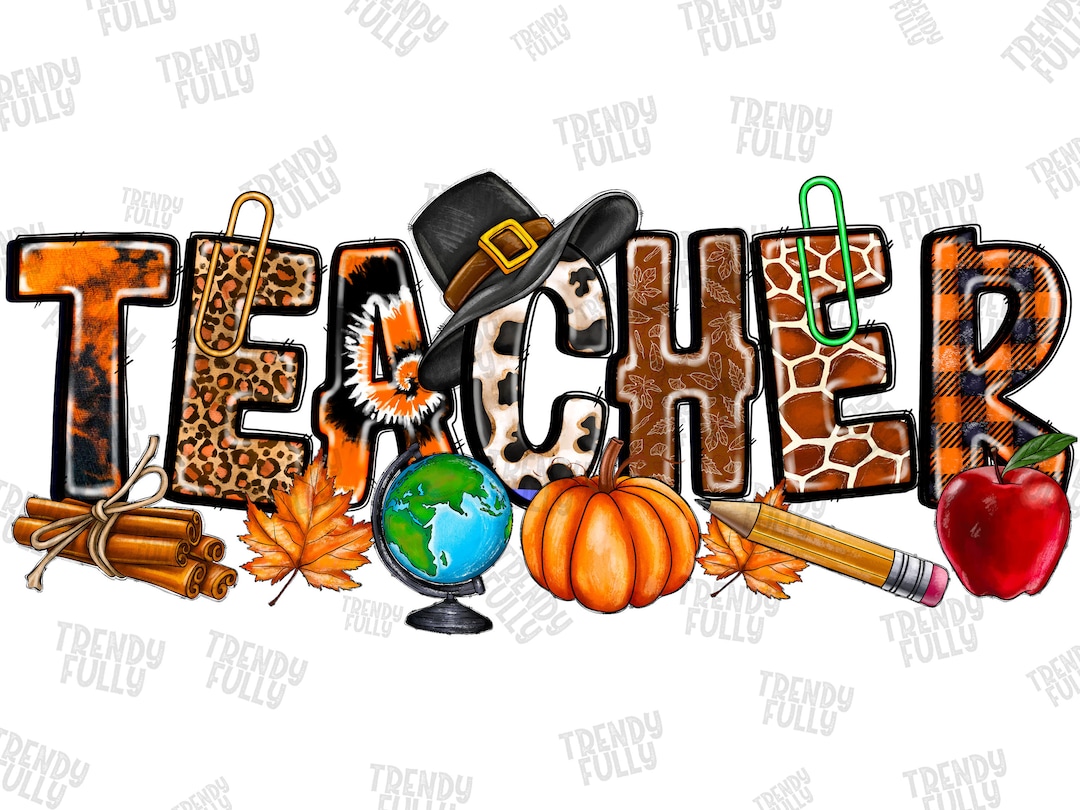 Fall Teacher PNG, Fall Autumn, Thanksgiving Pumpkin Season, Teacher ...