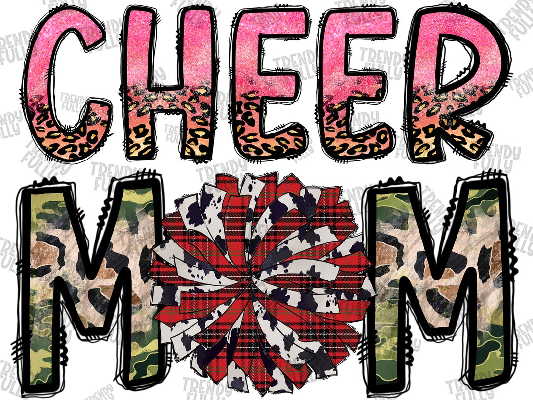 Cheer Mom Png, Western, Camouflage, Cheer Pom Pom Png, Cheer Png, Mom ...