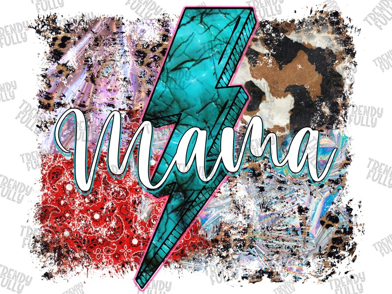 Mama Lightning Design Png Mama Design Lightning Strike Png - Etsy