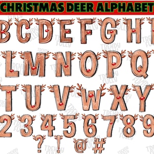 Christmas Doodle Alphabet Bundle,christmas Alphabet Png,christmas Png ...