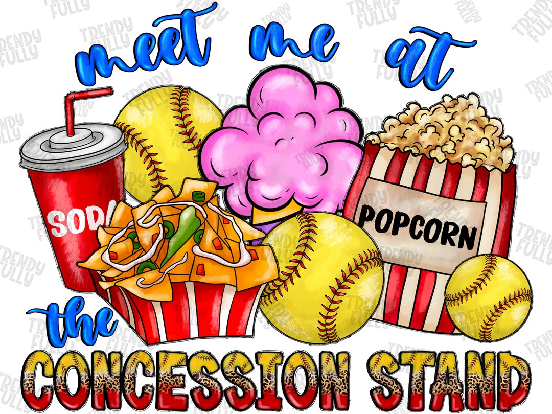 Meet Me at the Concession Stand Png, Softball Clipart, Softball ...