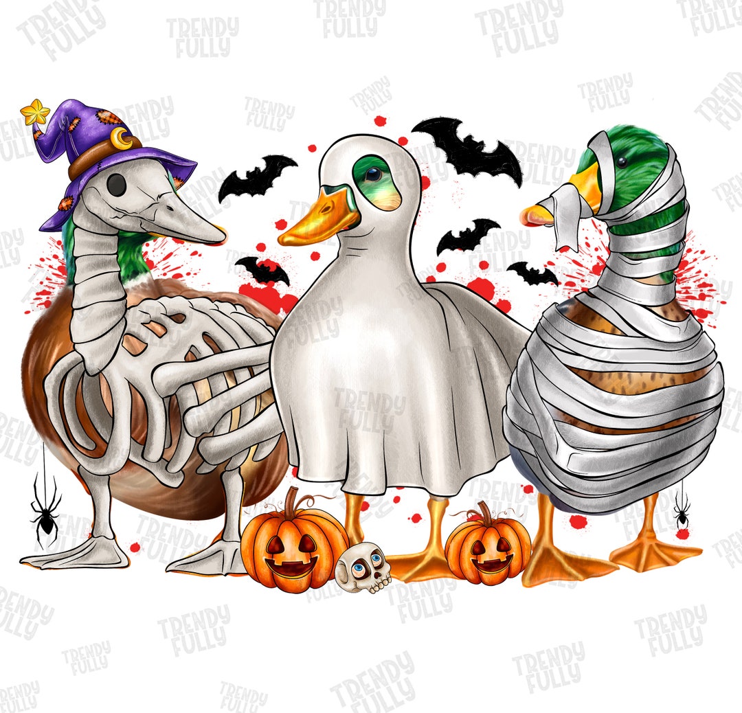 Halloween Ghost Duck Png, Hunting Halloween, Spooky Duck Hunting ...