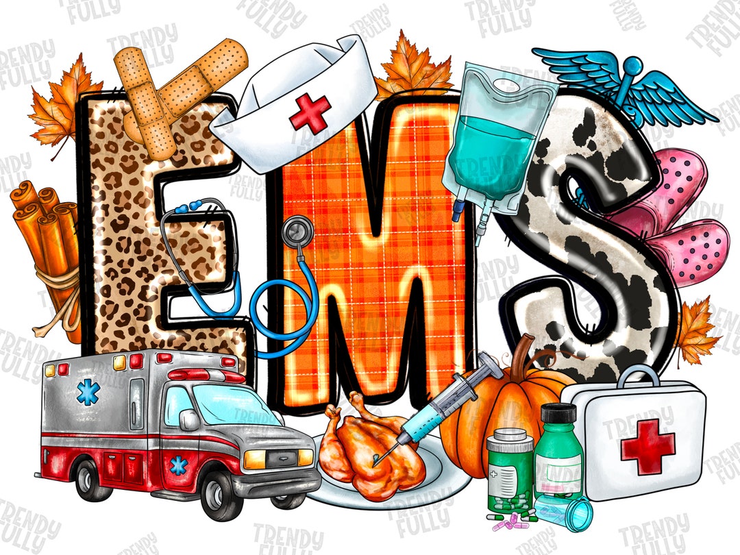 Fall Emergency Medical Services Png Sublimation Design Download, Hello ...