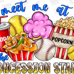 Meet Me at the Concession Stand Png, Softball Clipart, Softball ...