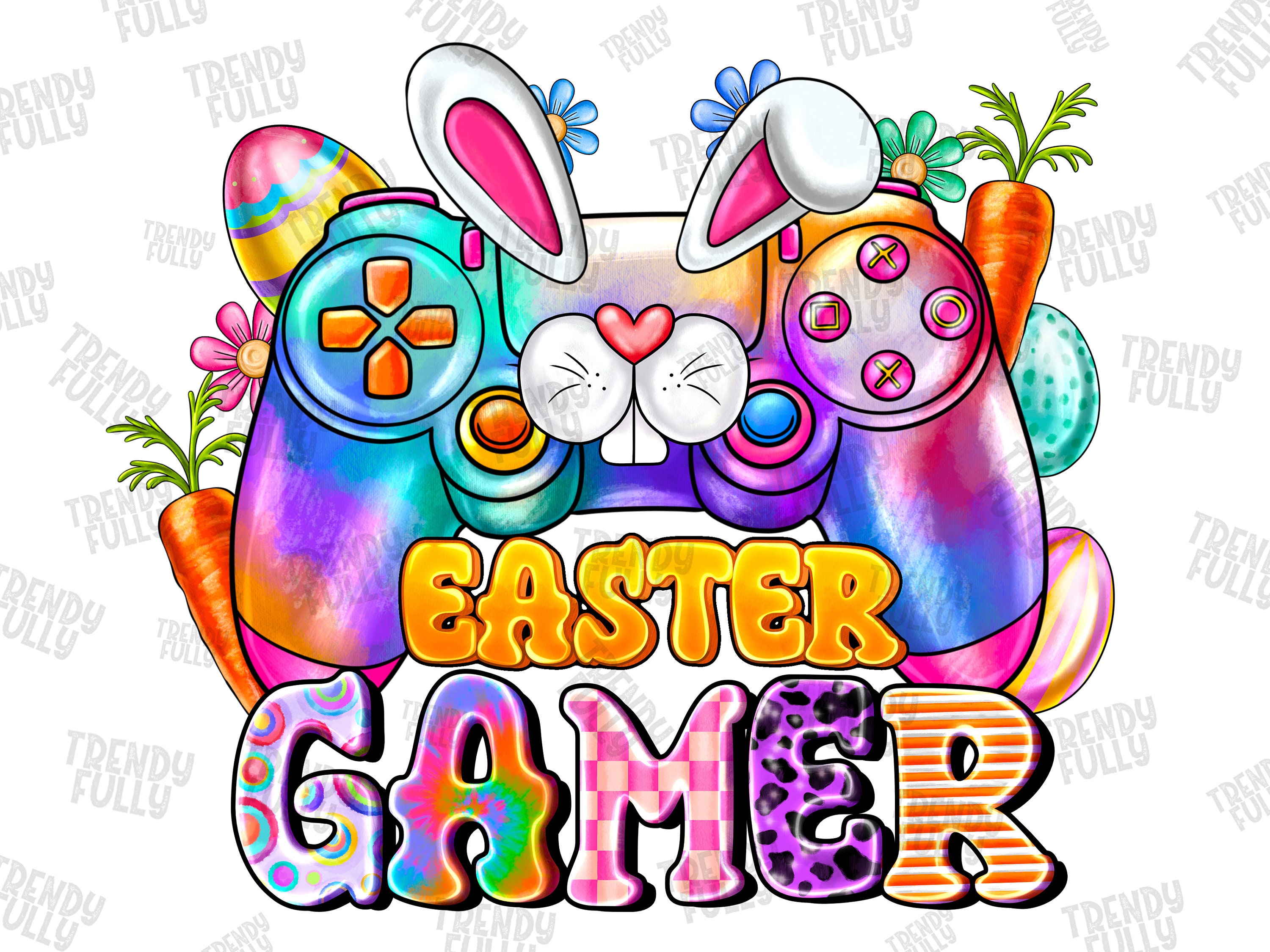 Easter Gamer Png Sublimation Design Download, Happy Easter Day Png, Easter Day Png, Game Day Png ...