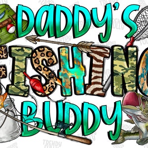 Western Daddy's Fishing Buddy Png, Sublimation Design, Fisherman Daddy ...