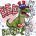 Red White Rawr Rex Png, Sublimation Design Download, 4th of July Png ...