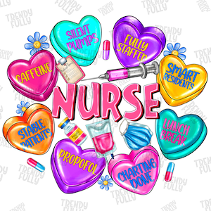 Nurse Candy Heart Png, Nurse Conversation Heartspng, Valentine Gift for ...