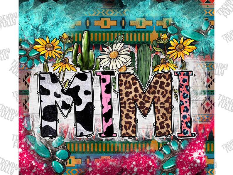 Mimi Tumbler Png, 20oz Skinny Tumbler Sublimation Designs, Western ...
