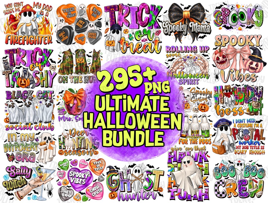 Halloween Bundle PNG, Halloween Png Bundle, Ghost PNG Bundle, Pumpkin ...
