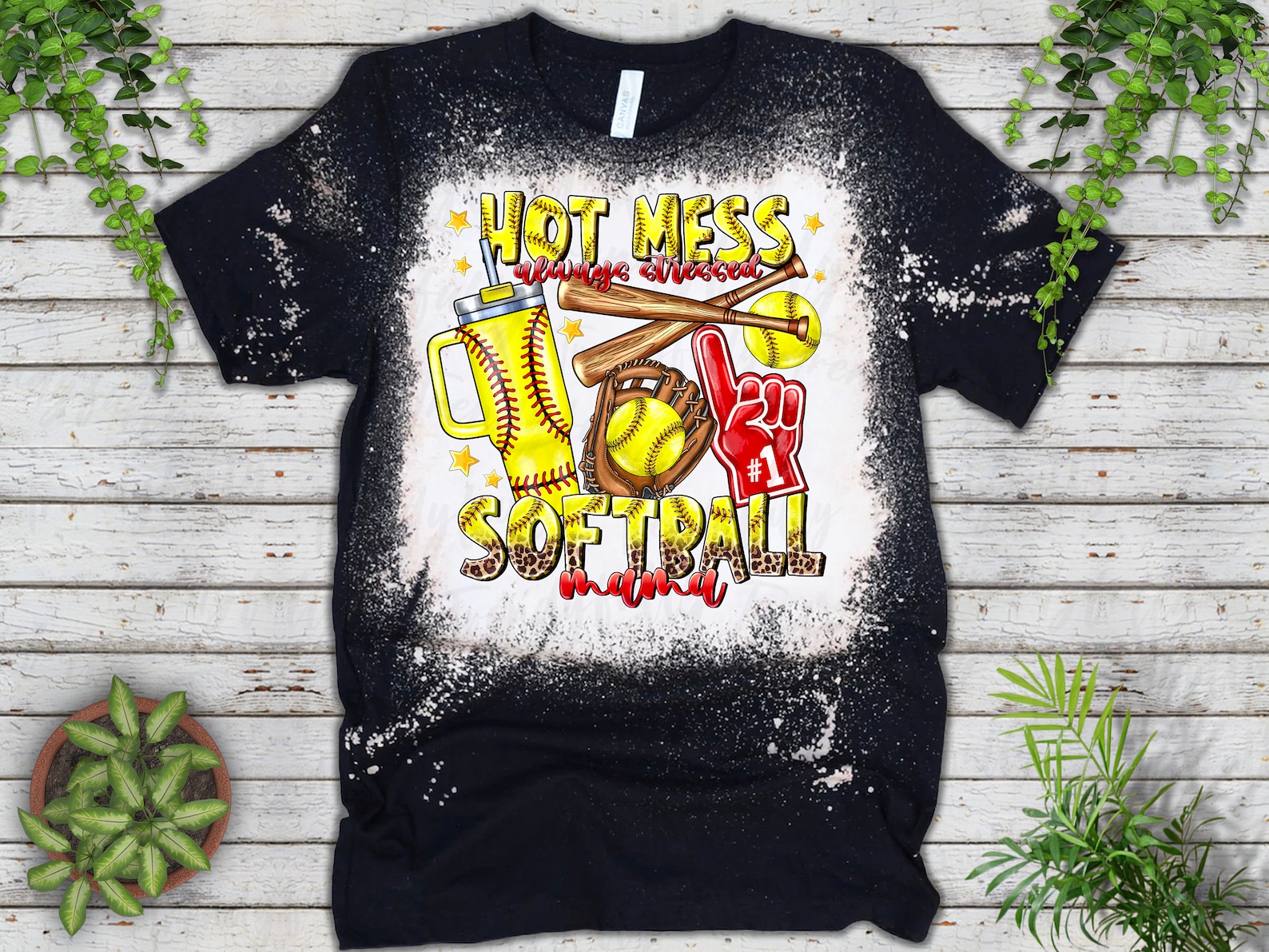 Hot Mess Always Stressed Softball Mama Png Sublimation Design Download ...