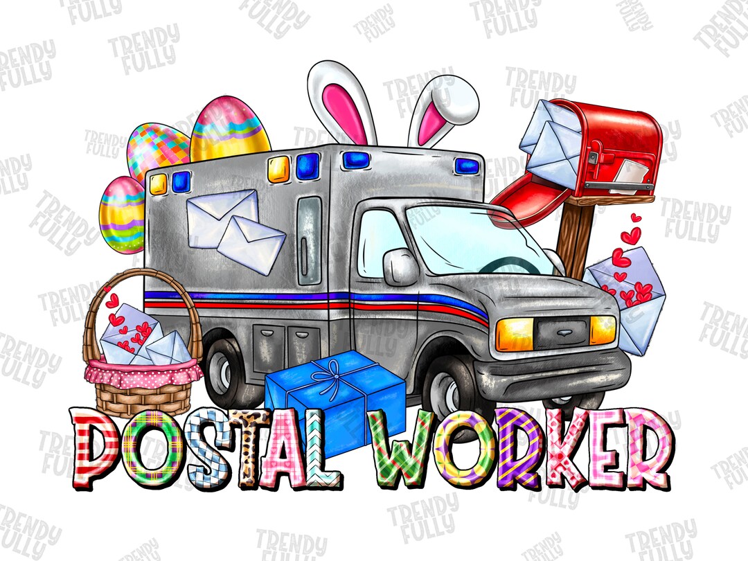 Postal Worker Easter Day Png Sublimation Design Download, Happy Easter ...