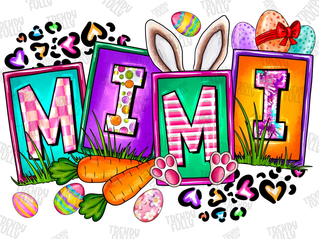 Easter Mimi Png Sublimation Design Download, Bunny Design, Happy Easter ...