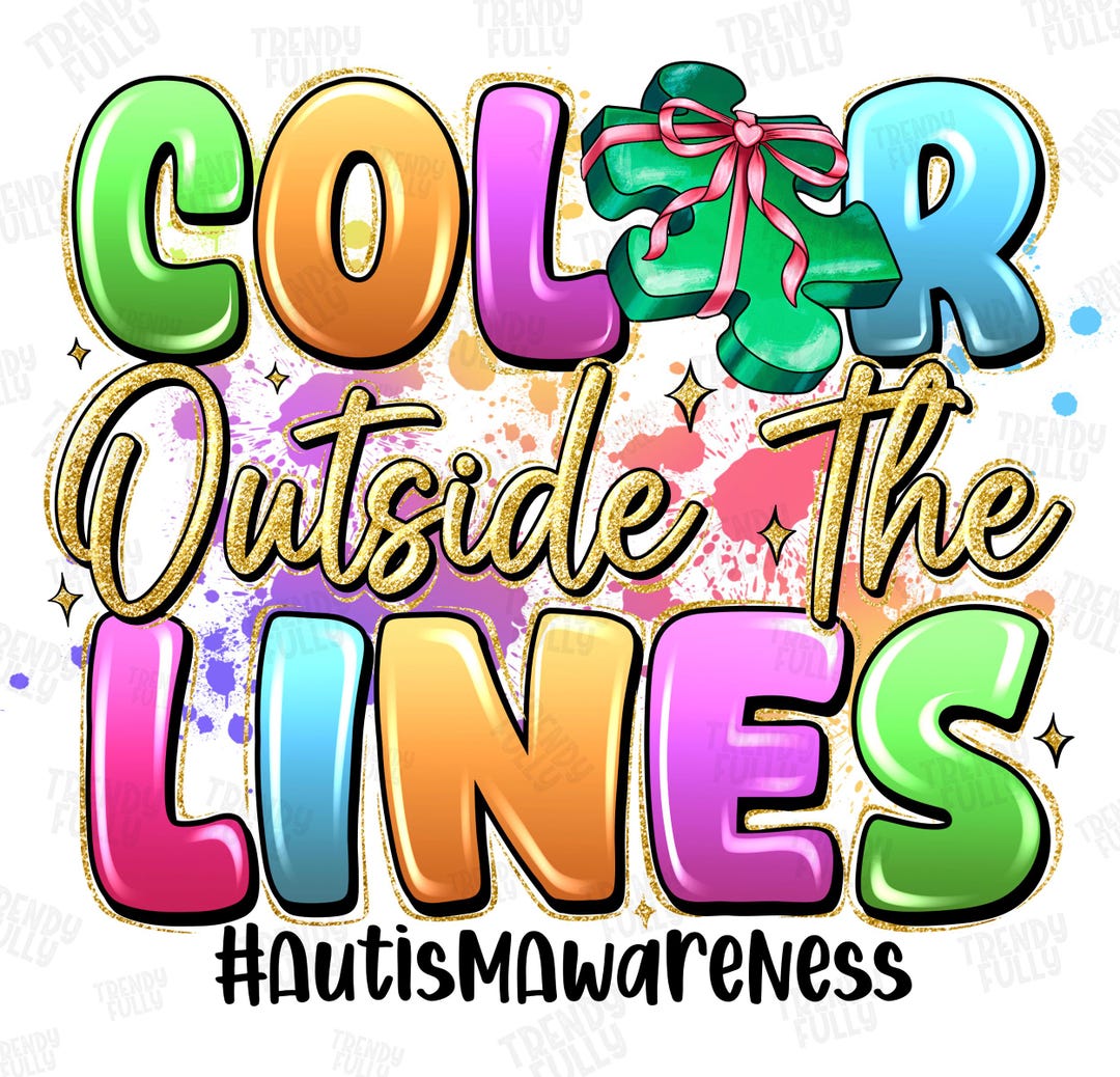 Color Outside the Lines Autism Awareness Png, Autism Awareness Png ...
