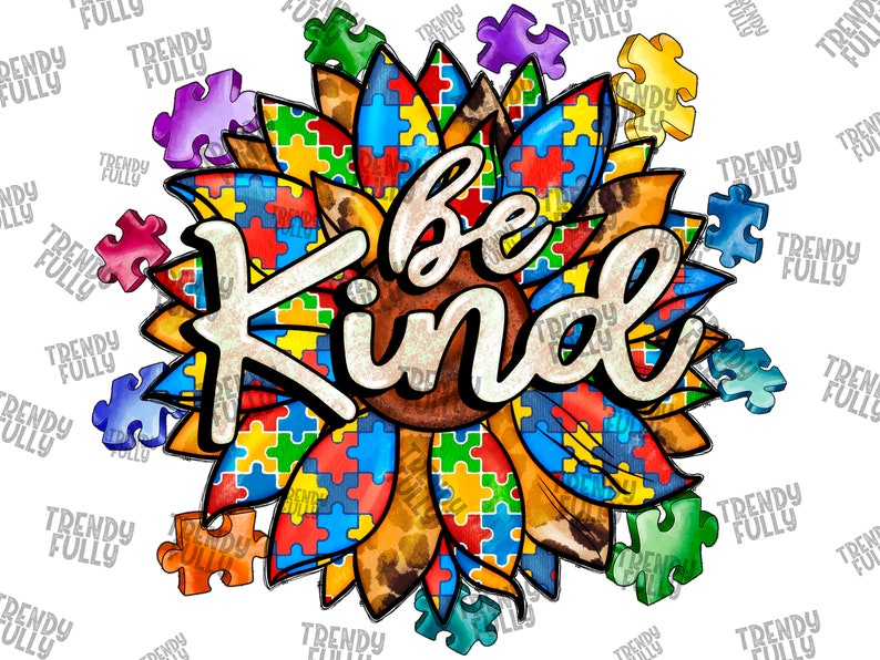 Be Kind PNG Autism Awareness Autism PNG Autism Design - Etsy