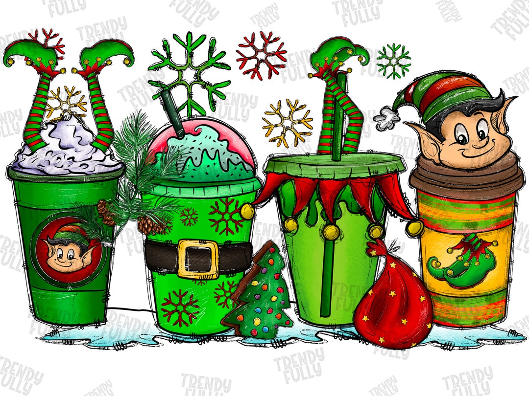 Elf Drink Png, Coffee Png, Merry Christmas, Elf Png, Christmas Drinks ...