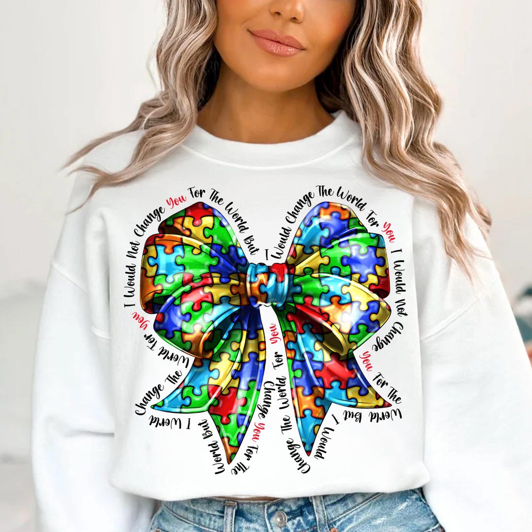 Austim Bow, Autism Png, Autism Awareness Png, Coquette Bow Png, Austism ...