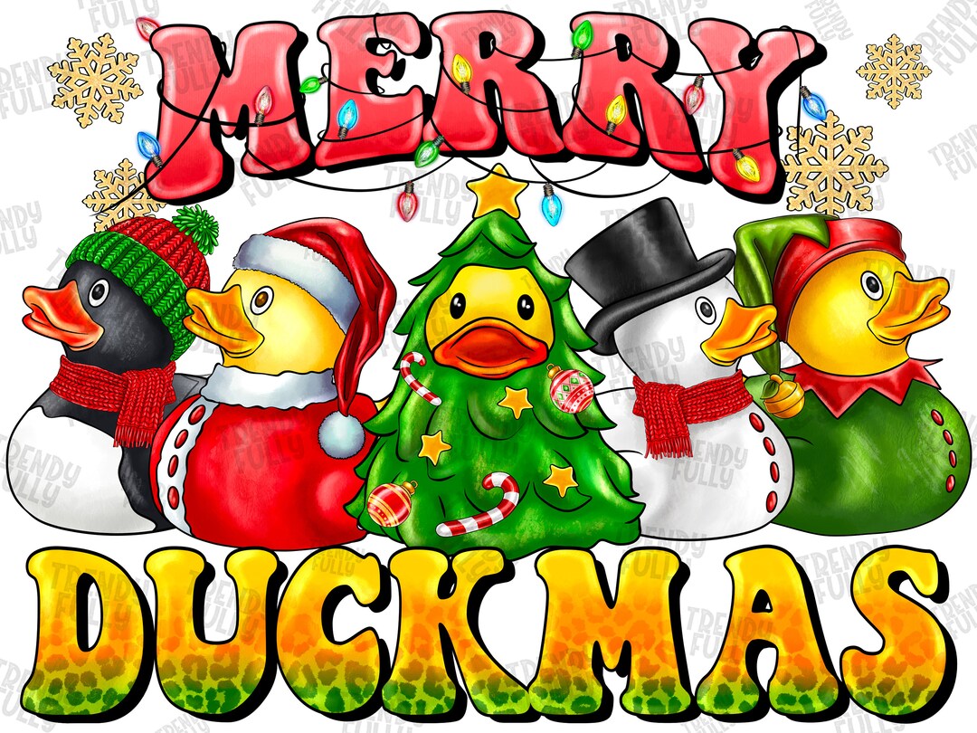 Merry Duckmas Png Sublimation Design, Duck Christmas Png, Duckmas ...