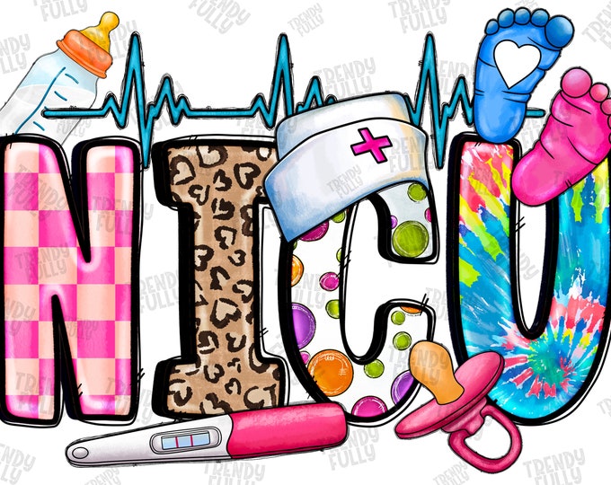 Preppy NICU Png | Coquette NICU Nurse Png Sublimation Design | NICU ...