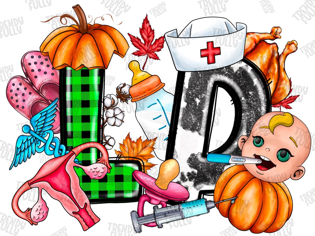 Fall LD Labor and Delivery Nurse Png Sublimation Design Download, Nurse ...