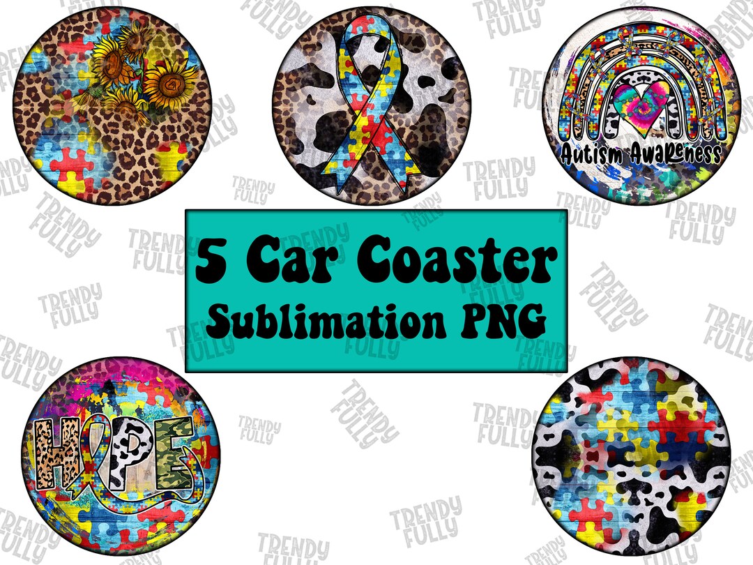 Autism Car Coaster Png, Western, Autism Awareness, Autism Png, Leopard ...