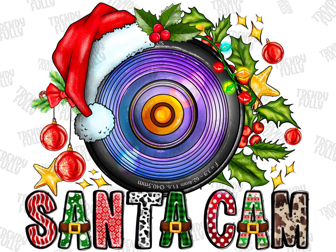 Santa Cam Png Sublimation Design, Christmas Png, Merry Christmas Png ...