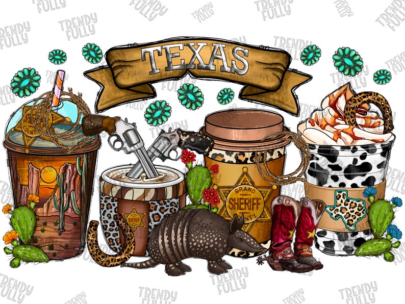 Texas Coffee Png Coffee Png Texas Drink Png Texas Png - Etsy