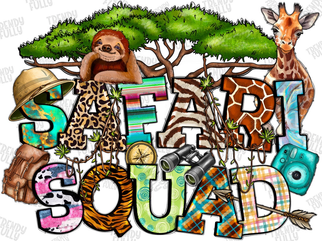 Safari Squad Png, Zoo Crew PNG, Digital Download, Sublimation, Giraffe ...