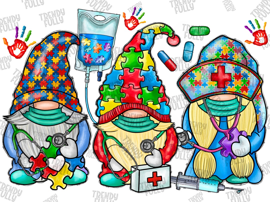 Autism Nurse Png, Gnome Png, Sublimation Design Download,nurse Life Png ...