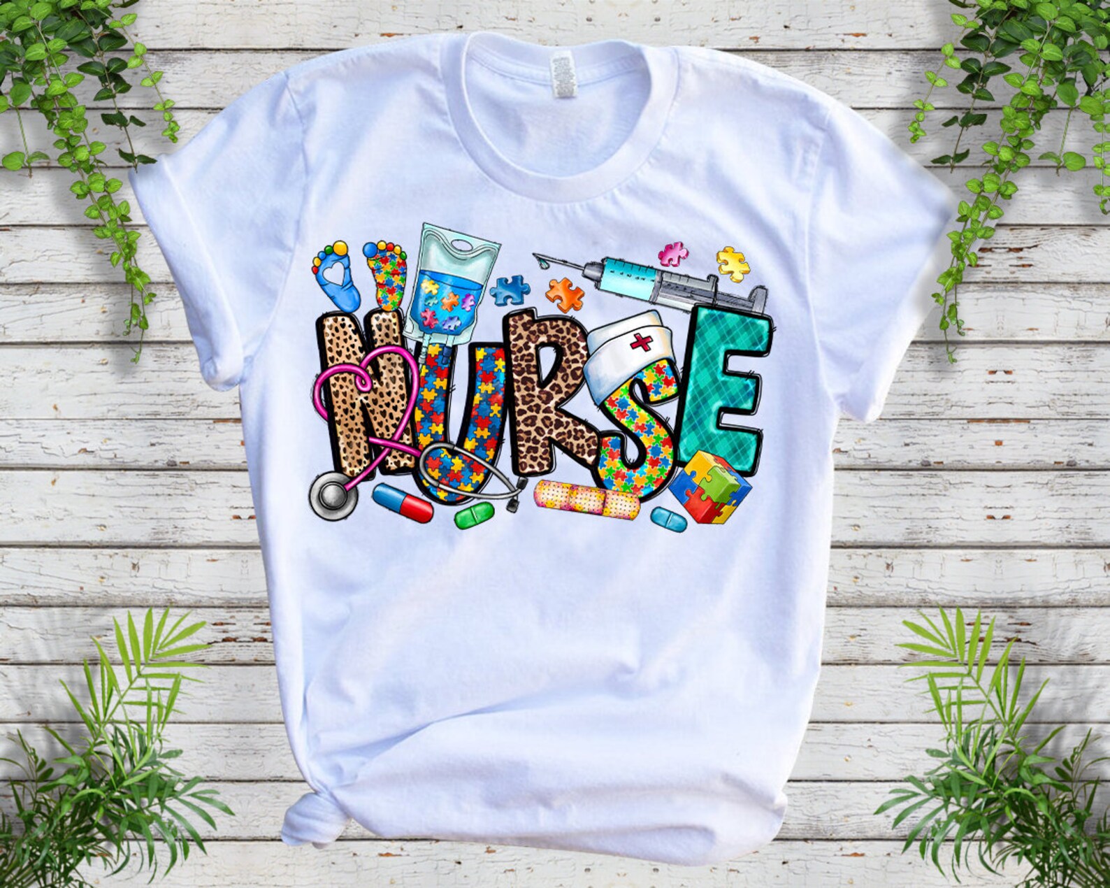 Autism Nurse Png Sublimation Design Downloadnurse Life Png - Etsy
