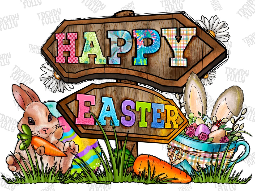 Happy Easter Png, Sublimation Design, Easter Png, Happy Easter Png ...