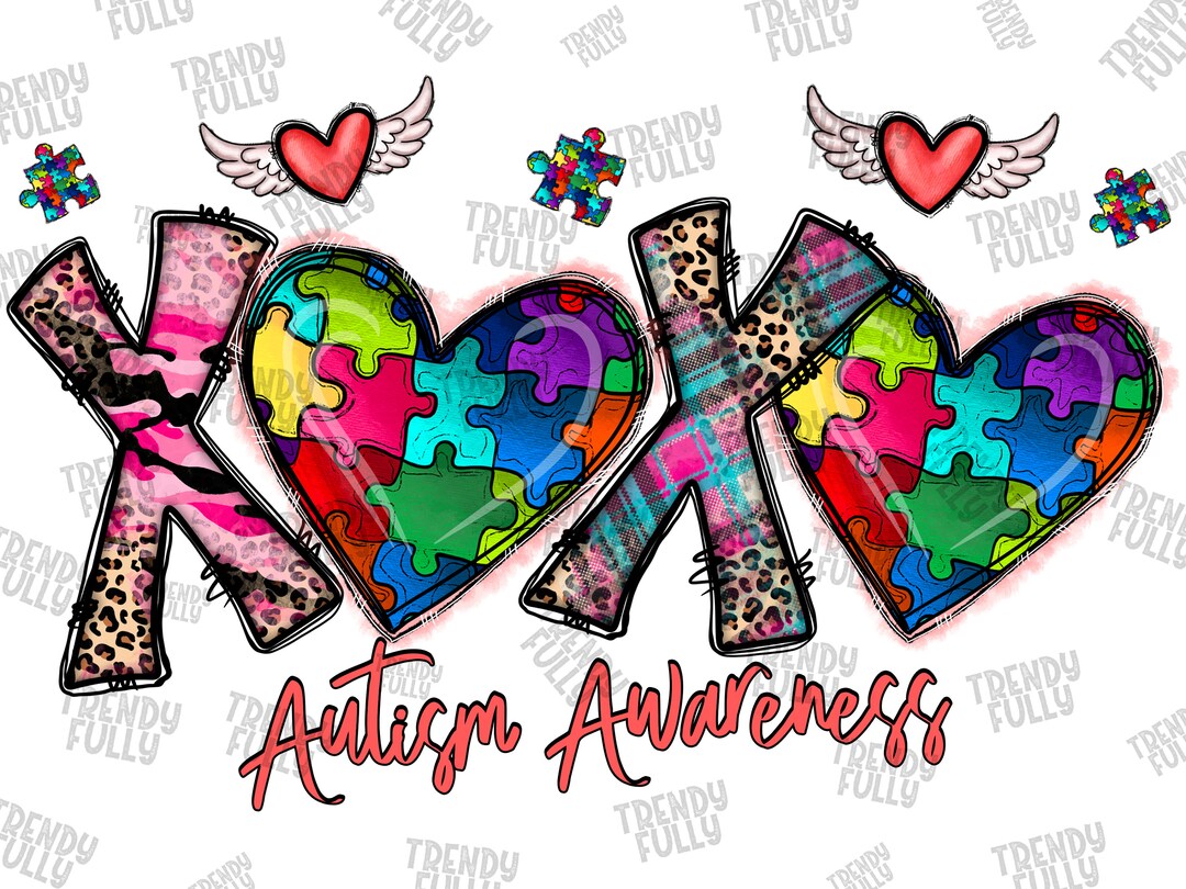 Xoxo Autism Awareness PNG, Digital Download, Autism Awareness Png ...