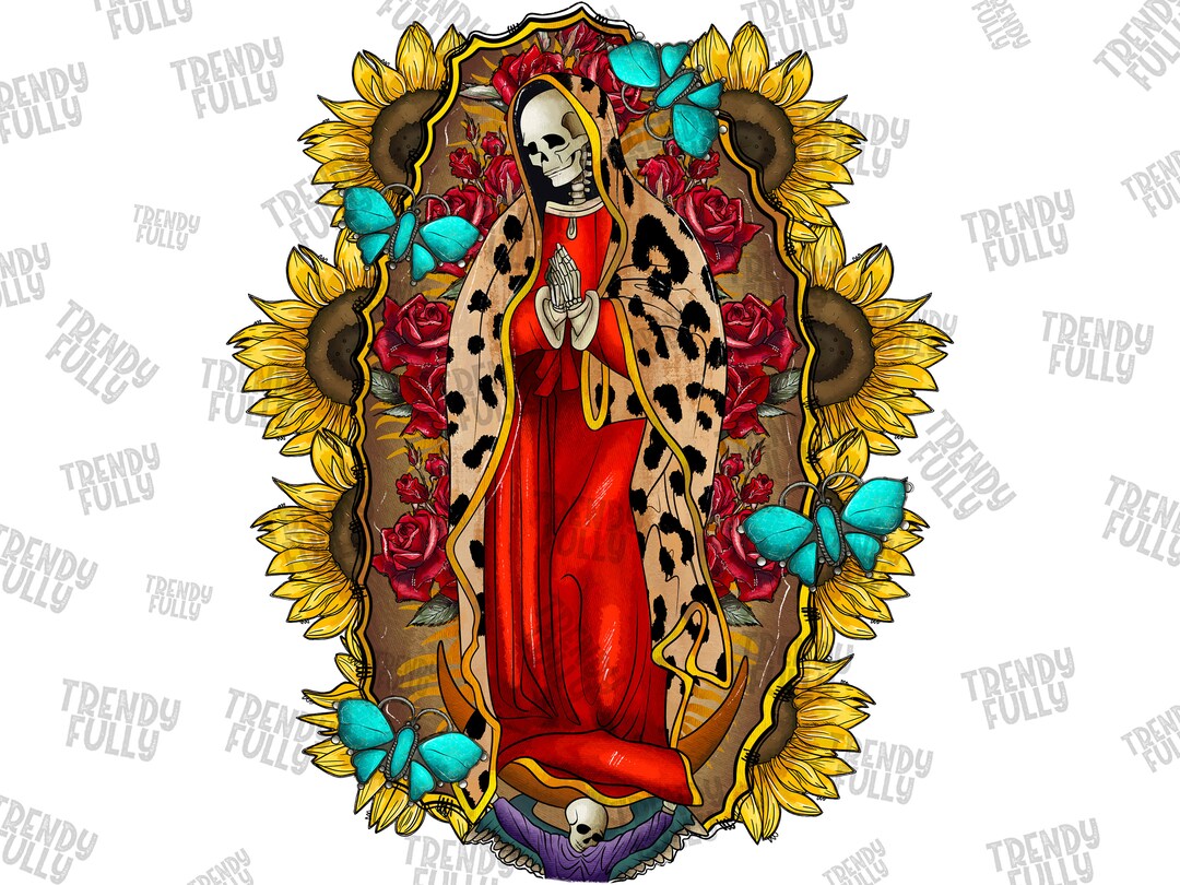 Our Lady Skeleton Png, Our Lady of Guadalupe Png, Skeleton Png, Virgin ...