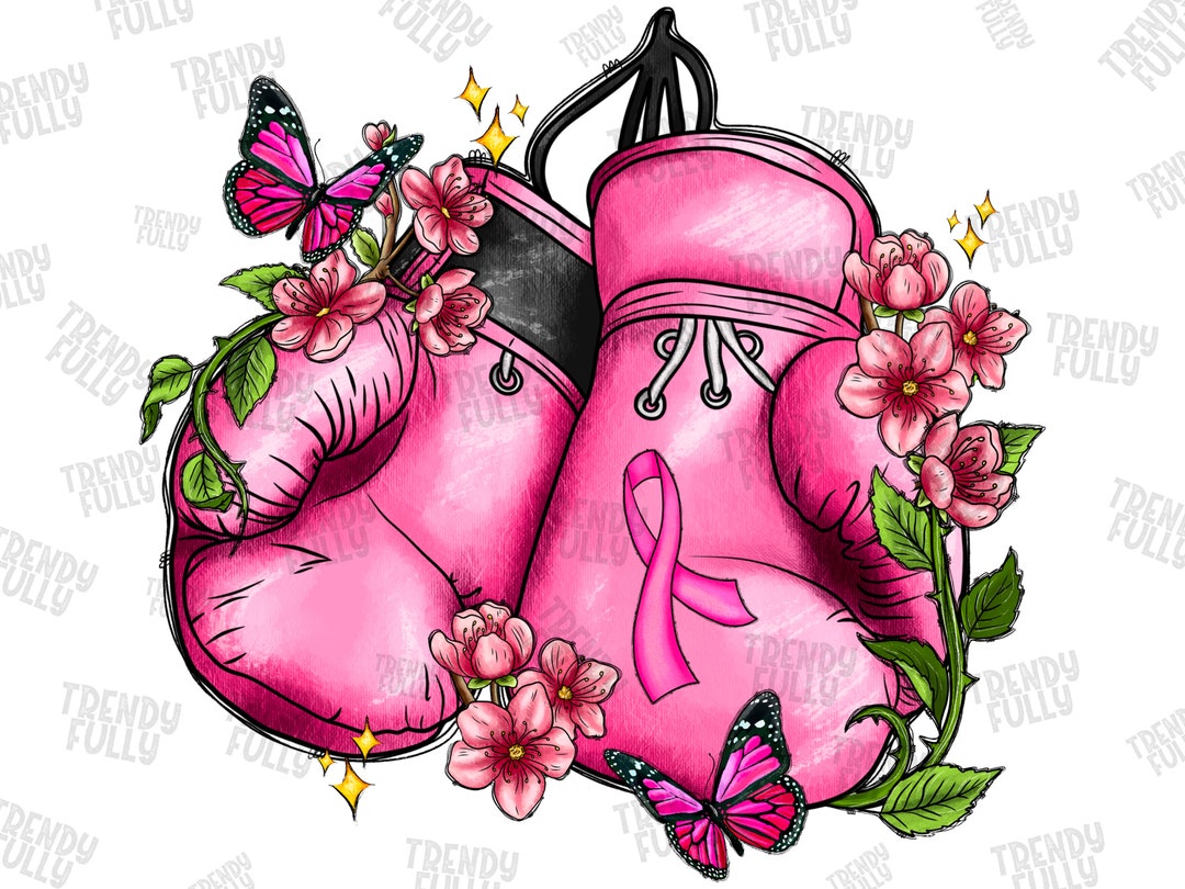 Cancer Boxing Gloves With Ribbon Png Sublimation Design Download ...