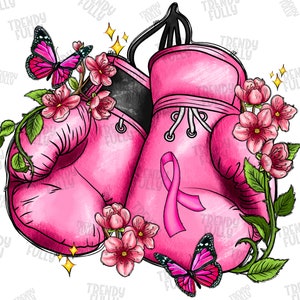 Cancer Boxing Gloves With Ribbon Png Sublimation Design Download ...