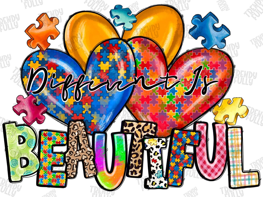 Different is Beautiful Autism Png Sublimation Design Download, Autism ...