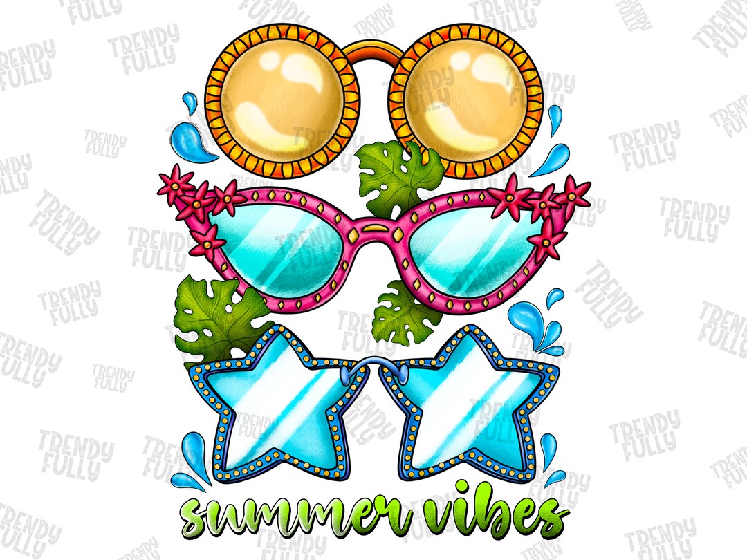 Summer Vibes Sunglasses Png, Sublimation Design, Hello Summer ...