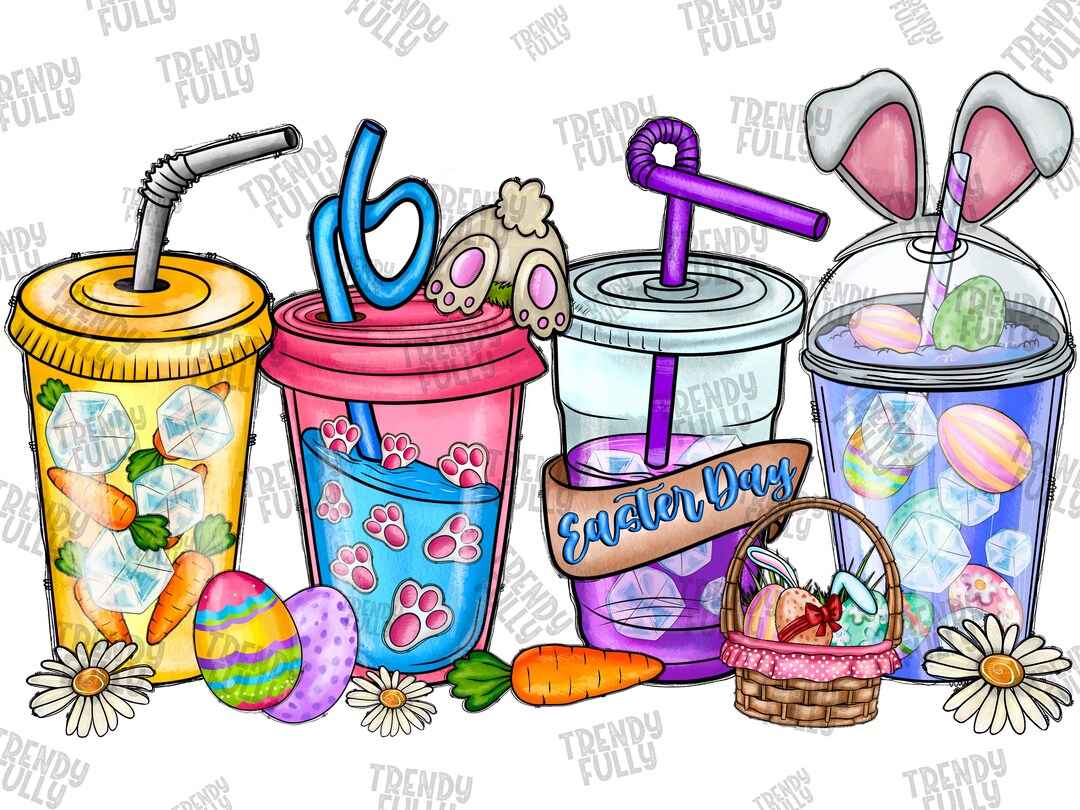 Easter Loaded Tea Cups Png, Easter Drink,easter Loaded Tea Png ...