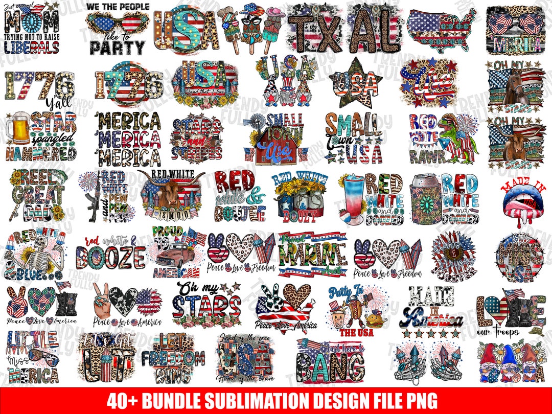 America Bundle Png, American PNG, 4th of July, Independence Day, Bundle ...